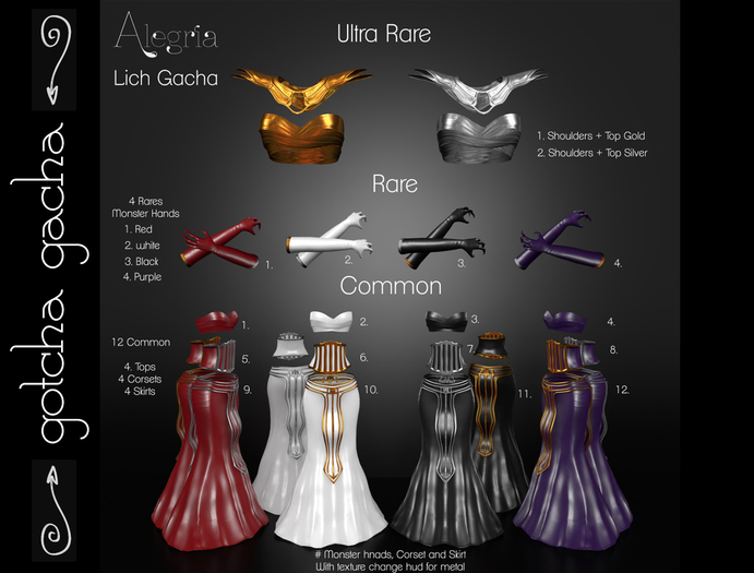 Second Life Marketplace - AL - Lich Gacha Skirt S Purple (C) by Alegria