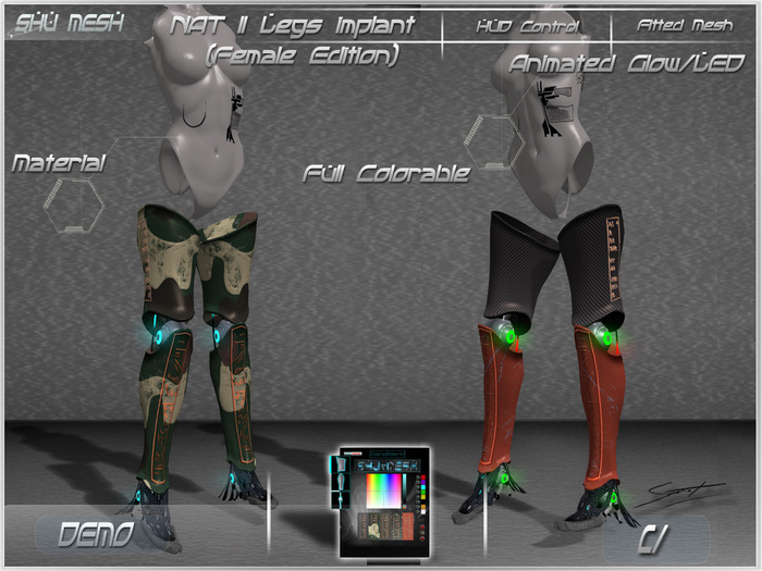 Second Life Marketplace - NAT II Legs FEMALE implant -Shu Mesh-DEMO