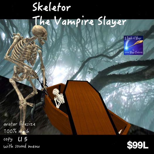 Second Life Marketplace - Skeletor Vampire Slayer with/sound menu (crate)