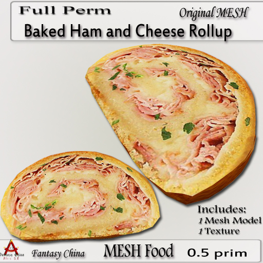 Second Life Marketplace - FC - Mesh Baked Ham and Cheese Rollup 0.5 ...