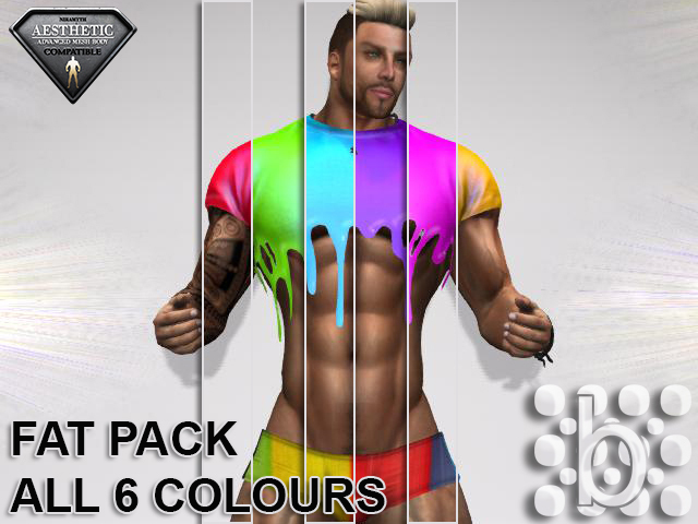 Second Life Marketplace - boyberry Fat Pack drip T's