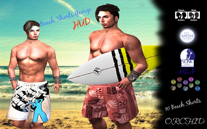Second Life Marketplace - Beach Shorts George HUD
