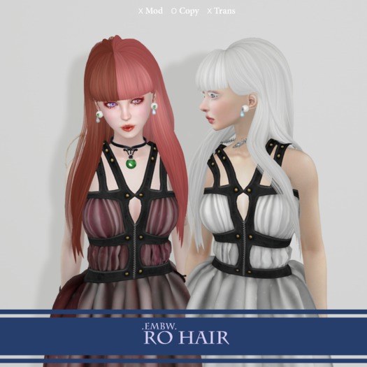 Second Life Marketplace - .EMBW. Ro Hair .Color (Rigged Mesh)