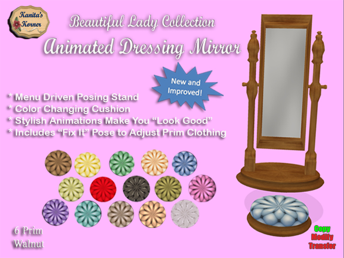 Second Life Marketplace - Beautiful Lady Animated Dressing Mirror ...