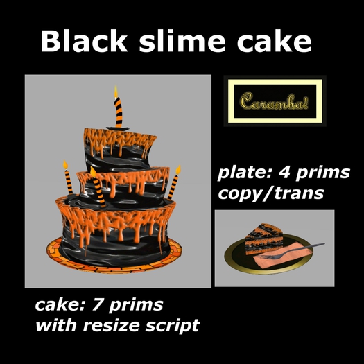 Second Life Marketplace - Halloween - black slime cake