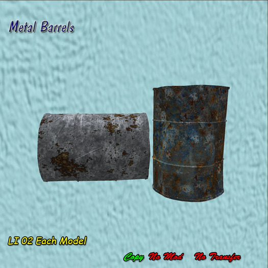 Second Life Marketplace - Metal Barrels