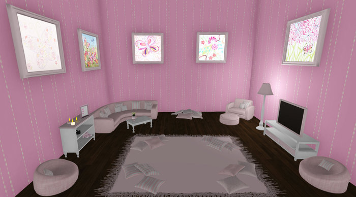 Second Life Marketplace - *Slumber Kidz* Pink Living Room Set