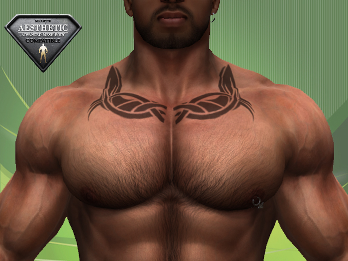 Second Life Marketplace - Tribal Tattoo on High Peck & Neck 2
