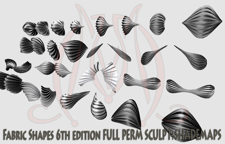 Second Life Marketplace - Fabric shapes 6th edition FULL PERM SCULPT ...