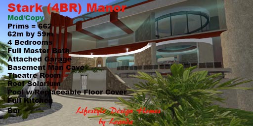 Second Life Marketplace - Stark (5 BR) Manor BOXED, 62m by 59m, 662 Prims