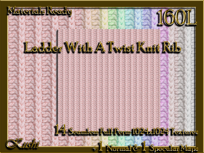 Second Life Marketplace - Ladder With A Twist Rib Fabric Seamless ...