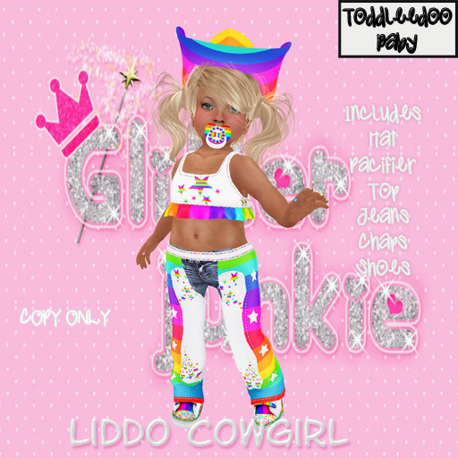 Second Life Marketplace Glitter Junkie Liddo Cowgirl Rainbow