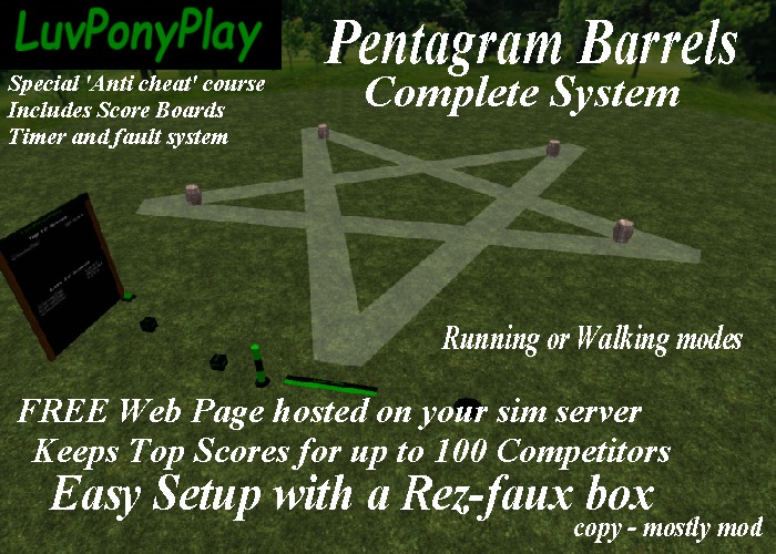 Second Life Marketplace - LuvPonyPlay Pony Pentagram course