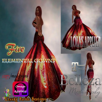 Second Life Marketplace - ~CPB~ Fire Element Gown