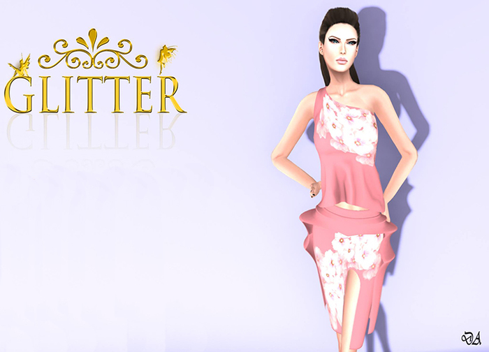 Second Life Marketplace - *GLITTER* KATE MESH OUTFIT FLOWERS STRAWBERRY ICE