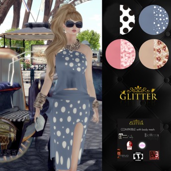 Second Life Marketplace - *GLITTER* KATE MESH OUTFIT TEXTURE HUD 4 COLORS