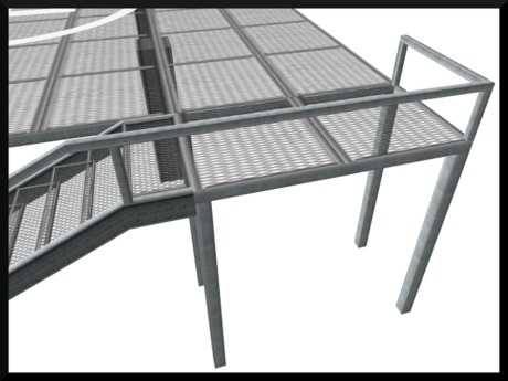 Second Life Marketplace - Steel Helipad Platform w/Stairs