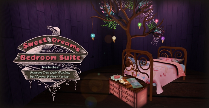 Second Life Marketplace - The Sea Hole - Sweet Dreams Bedroom Furniture Set