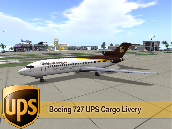 Second Life Marketplace - Boeing 727 UPS Cargo Livery