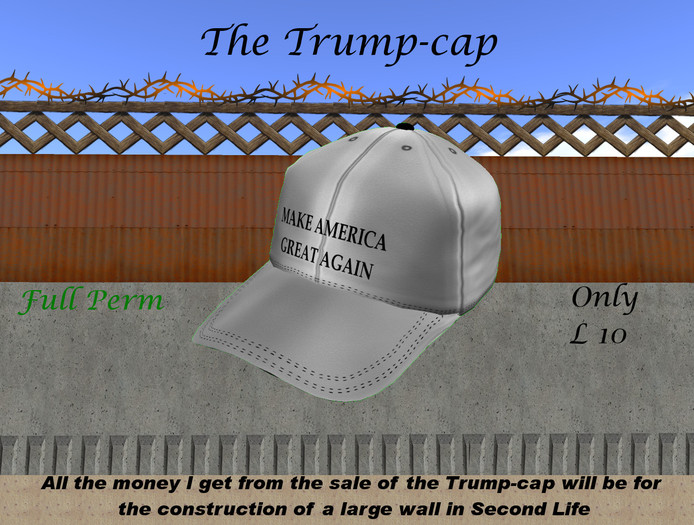 Second Life Marketplace - Trump-cap (white)