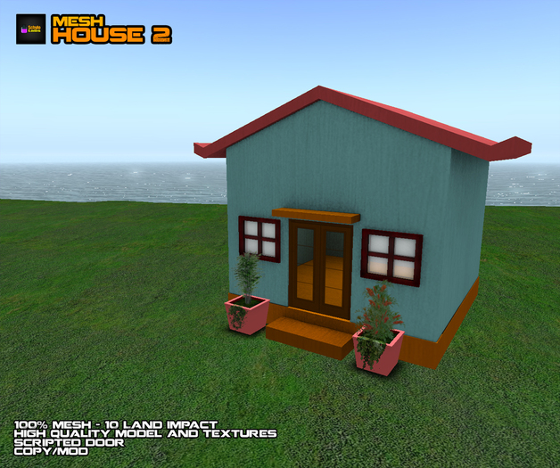 Second Life Marketplace - Mesh House 2 - 10 Land Impact