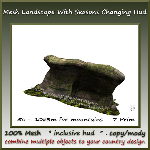 Second Life Marketplace - 5c Mesh Garden/Landsc. Saisons Set 10x3m for ...