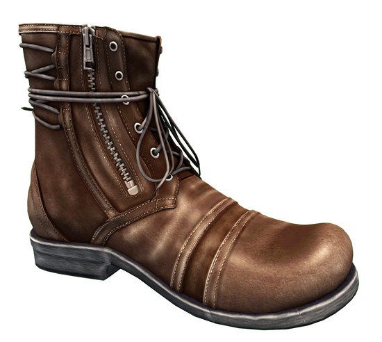 Second Life Marketplace - {Reverie} 'Detroit Garage' Boots - Dark Brown