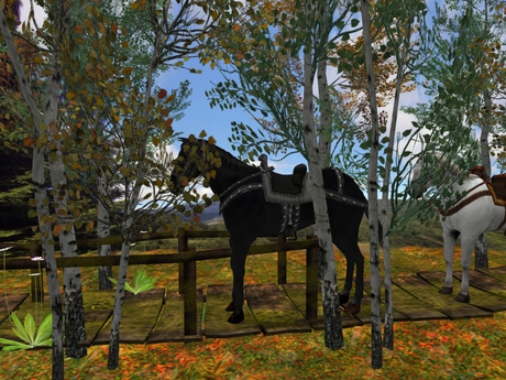 Second Life Marketplace - Horse Back ride scene with Bridge ,trees ...