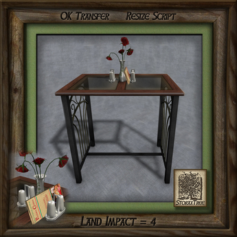 Second Life Marketplace - Seattle Bistro Table Cc