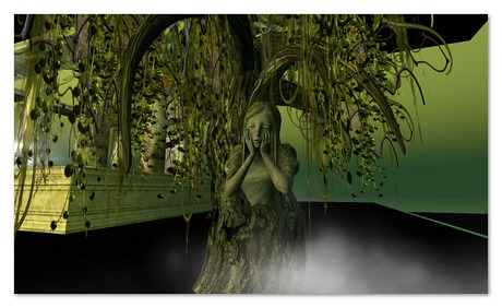 Second Life Marketplace - ~Hauntingly Halloween~Halloween Crying Girl Tree