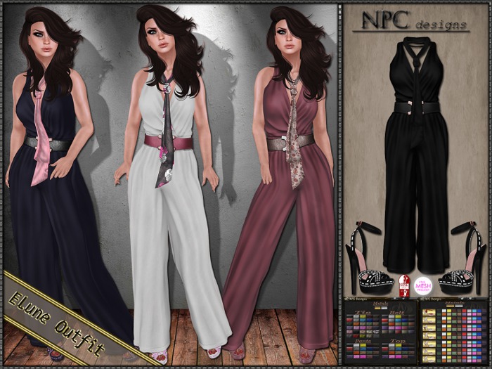 Second Life Marketplace - NPC Mesh Elune Outfit + Slink+TMP! Shoes (HUD ...