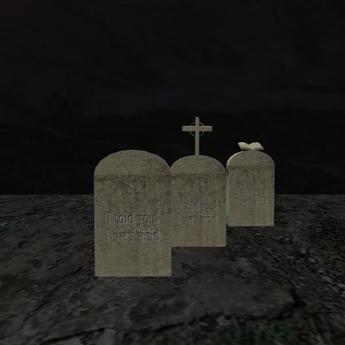Second Life Marketplace - WoW Mesh Gravestone Set Grunge Masonry