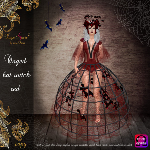 Second Life Marketplace - Caged witch red dress