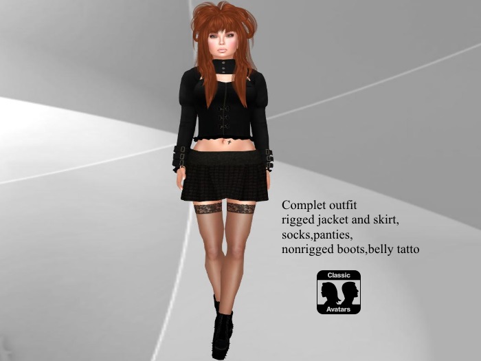 Second Life Marketplace Lil Girl Goth Outfit