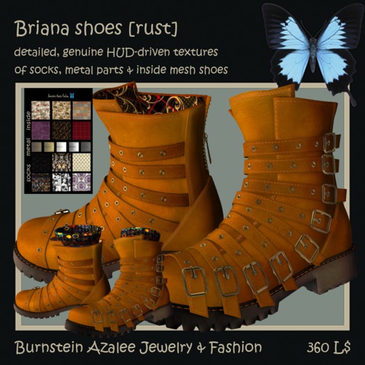 Second Life Marketplace - Briana shoes RUST