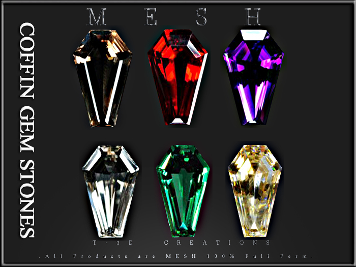 Second Life Marketplace - T-3D Creations [ Coffin Shaped Gem Stone ...