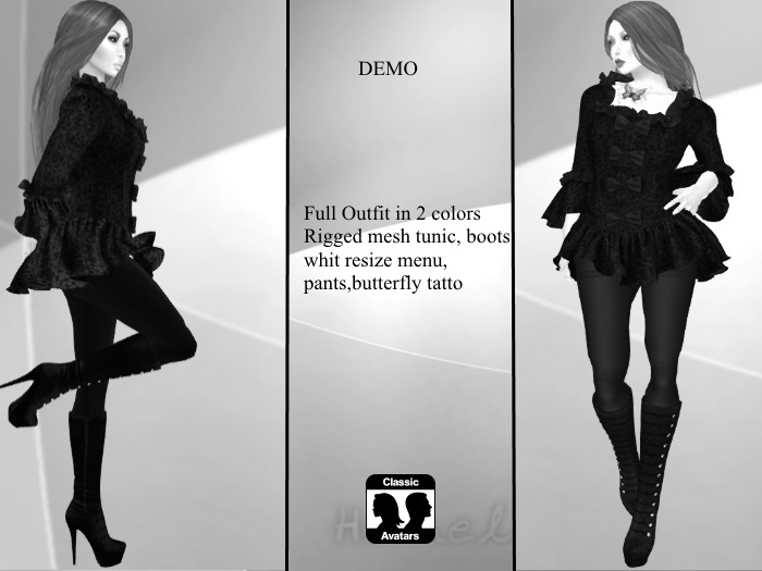 Second Life Marketplace - DEMO Gothic* girl Full Outfit