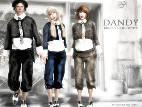 Second Life Marketplace - !gO! Dandy Girl pants - Black