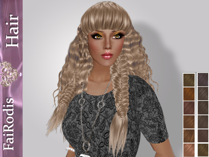 Second Life Marketplace - FaiRodis Lesiya Hair 2in1 Light shaten DEMO