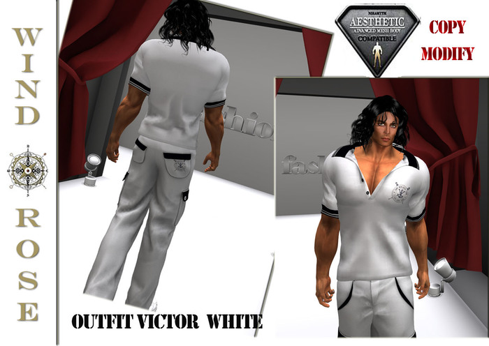 Second Life Marketplace - *WR* Outfit Victor white DEMO (for AESTHETIC ...