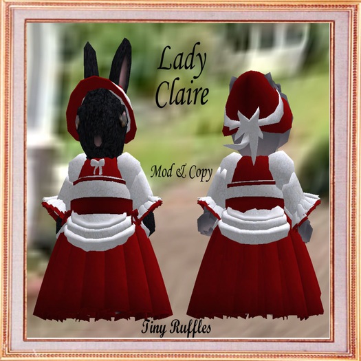 Second Life Marketplace - Lady Claire in Red Velvet for Tinies - Tiny ...