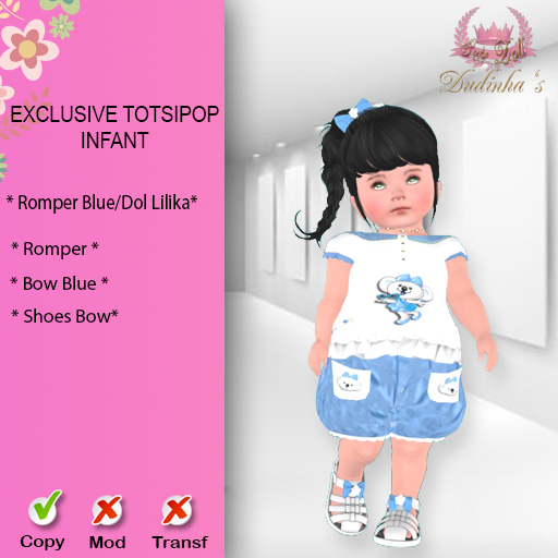 Second Life Marketplace - -CDD-*Romper Lilika Blue* TOT INFANT BOX