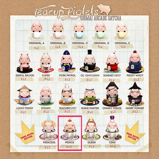 Second Life Marketplace - Ohmai teacup piglet gacha [Royal Edition ...