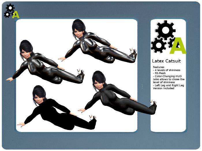 Second Life Marketplace - Color Changer Latex Suit for Single Leg ...