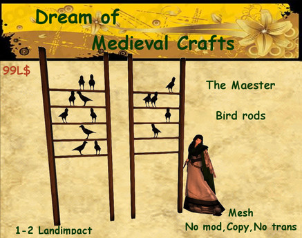 Second Life Marketplace - ((*DMC*)) The Maester - bird rods B