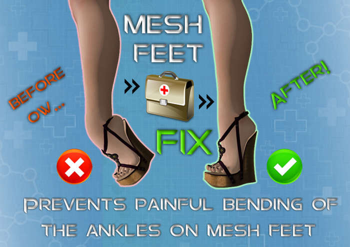 Second Life Marketplace - Mesh Feet heel FIX for ankles shoes (maitreya ...