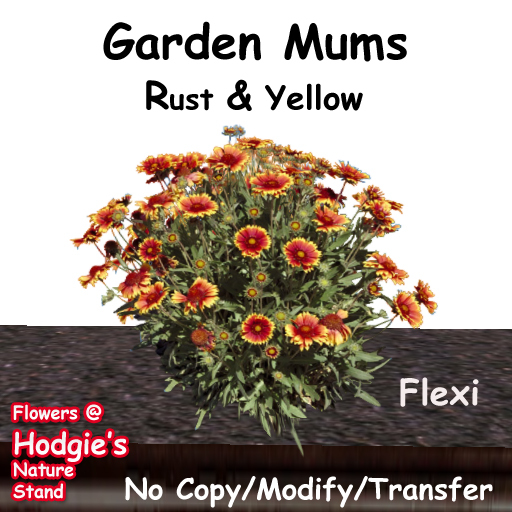 Second Life Marketplace - Hodgie's Flowers & Plants -- Mums (Rust ...