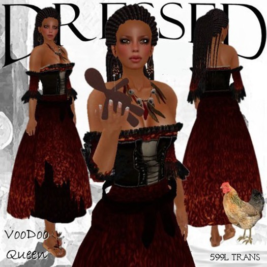 Second Life Marketplace - ::DBL:: Voodoo Queen Costume with Omega Appliers