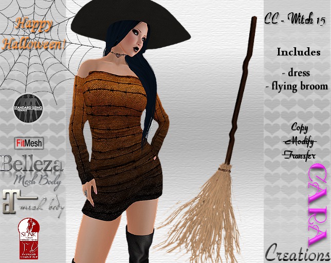 Second Life Marketplace - Cara Creations CC - Witch 15 Off Shoulder ...