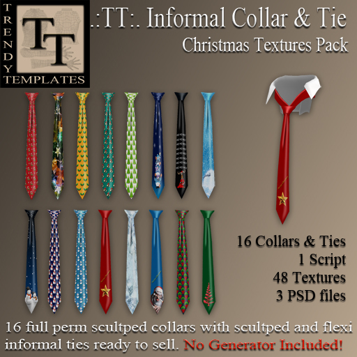 Second Life Marketplace - .:TT:. Informal Collar & Tie Christmas ...